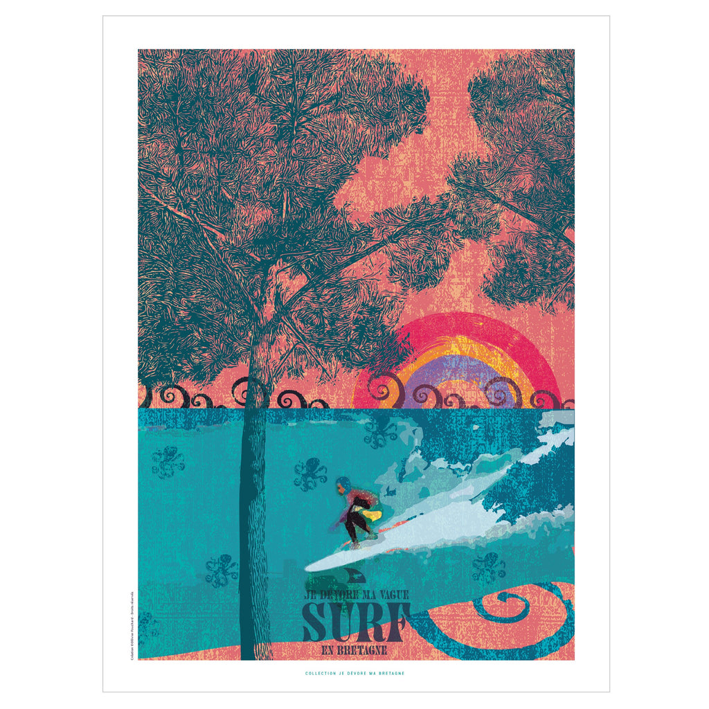 Affiche Surf 21 – Je dévore ma Bretagne